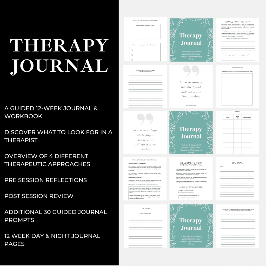 The Therapy Journal: A 12-week Guided Journal | Quietly Conquer