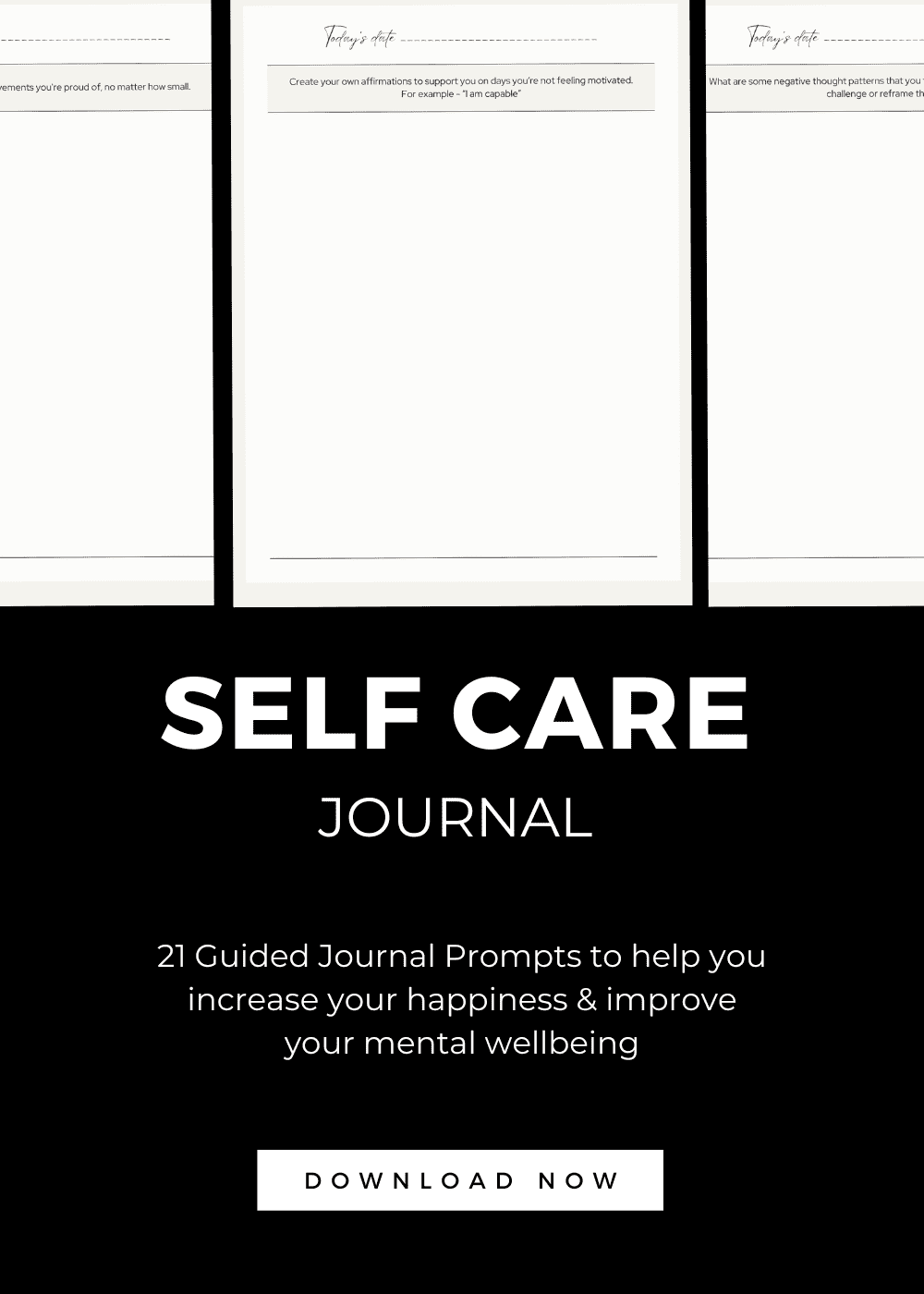 Free 21-Day Self Care Journal | Quietly Conquer