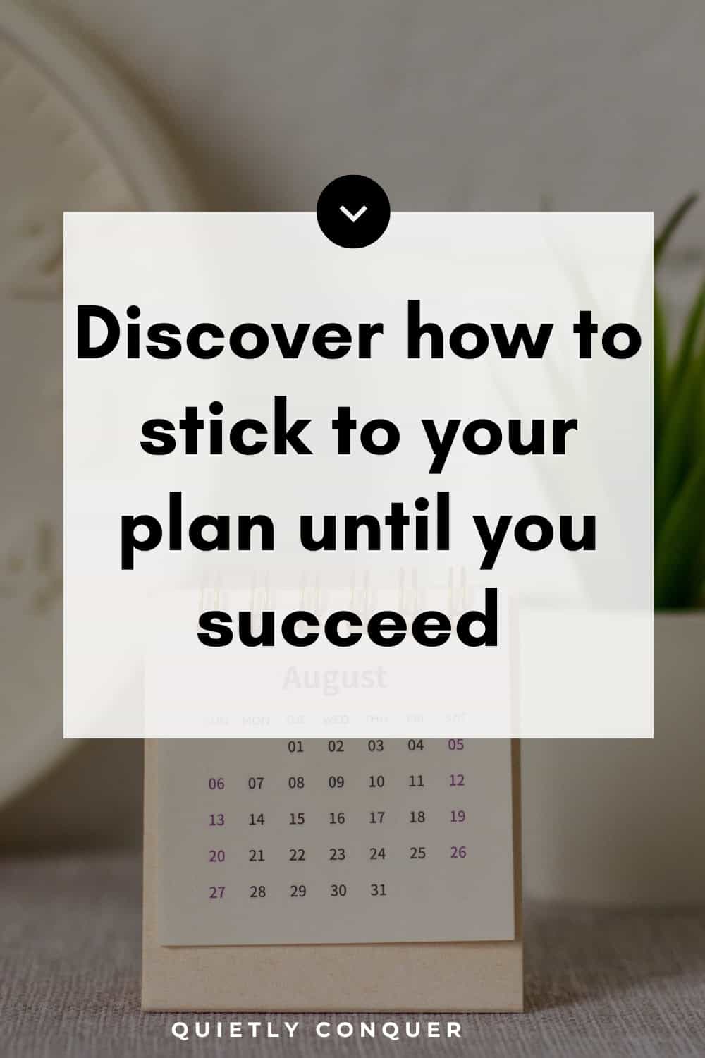 How to Stick to Your Plan Until You Succeed